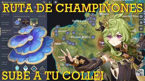 GENSHIN IMPACT SUBE A TU TROTAMUNDOS O COLLEI RUTA DE CHAMPIÑONES
