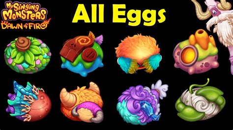 All Eggs My Singing Monsters Dawn Of Fire 4k YouTube