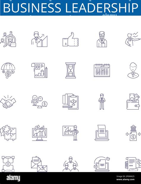 Business Leadership Line Icons Signs Set Design Collection Of