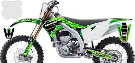 Kawasaki KX450F Green Black Traditional Camo Ready Made Full Graphics Kit