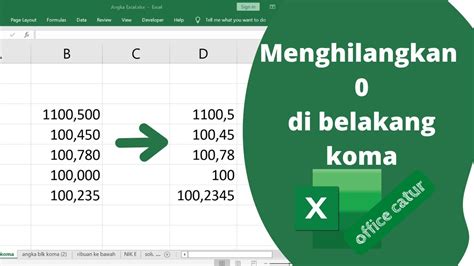 Rumus Excel Dan Cara Menghilangkan Angka Di Belakang Koma Youtube