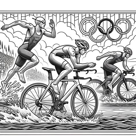Kolorowanka Igrzyska Olimpijskie Triathlon