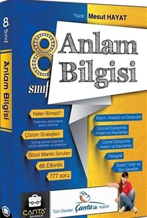 Çanta Yayınları 8 Sınıf Anlam Bilgisi