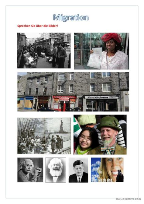 16 Migration Deutsch DAF Arbeitsblätter pdf doc