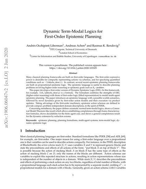pdf dynamic term modal logics for first order epistemic planning