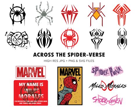 Spiderman Across The Spider Verse Logos 20 High Quality Etsy Canada