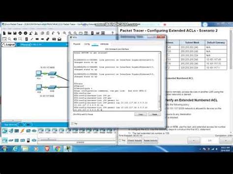 Packet Tracer Configuring Extended Acls Scenario Youtube