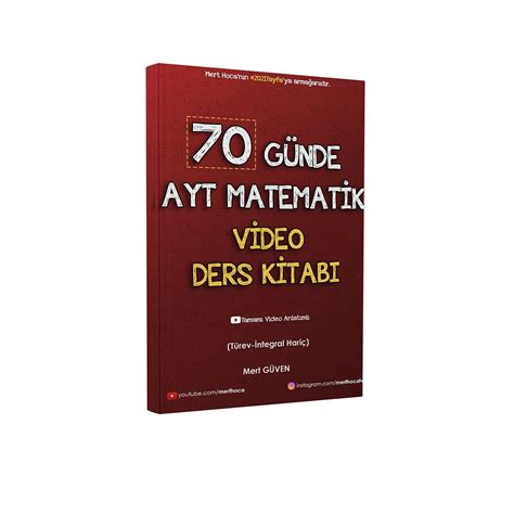 70 Günde AYT Matematik Kampı Video Ders Kitabı Mert Hoca Yayınları