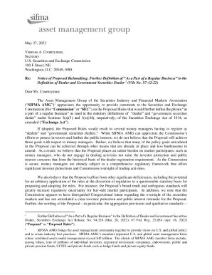 Fillable Online SIFMA AMG Provided Comments On SEC Dealers Proposal