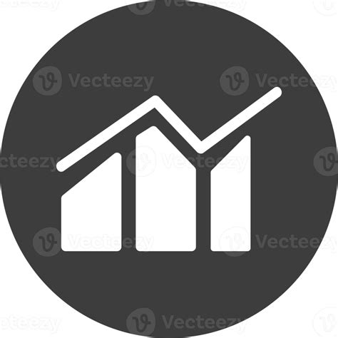 Growth Finance Graph Icon In Black Circle Png