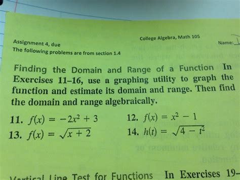 solved finding the domain and range of a function in