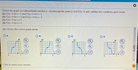 solved sketch the graph of a differentiable function y