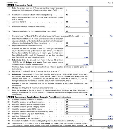 Filing Form 1116 Foreign Tax Credit With Examples TaxConnections