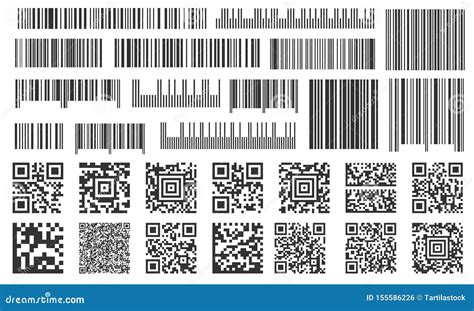 QR Codes And Barcode Labels Vector Illustration CartoonDealer