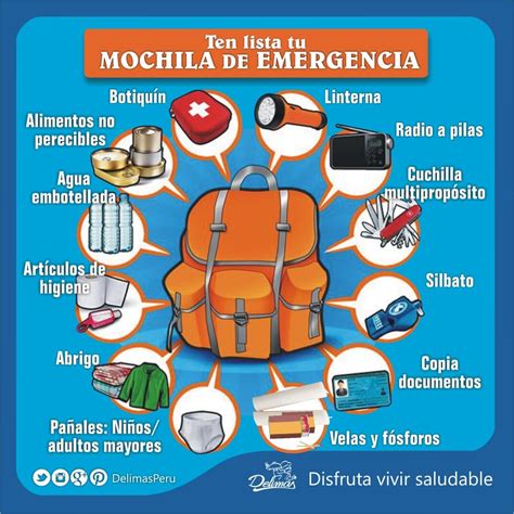 Mochila de Emergencia Entérate todo lo que debe contener Blog Vive Sano
