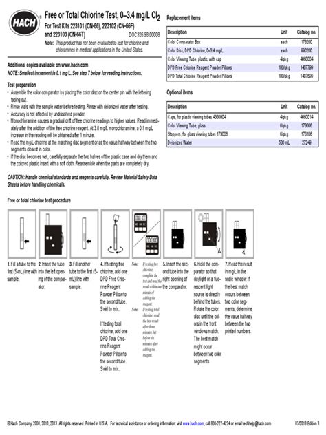 PDF Teste De Cloro Livre Ou Total Disco Hach DOKUMEN TIPS