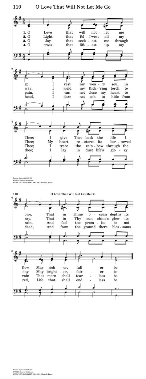 O Love That Wilt Not Let Me Go Hymnary Org O Love Let Me Go Let It Be