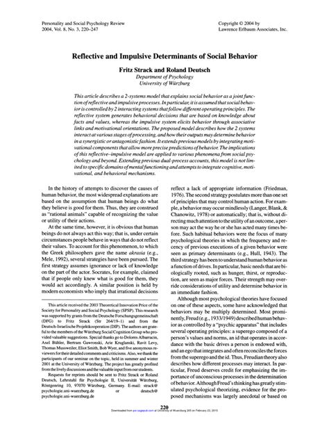 pdf the reflective impulsive model