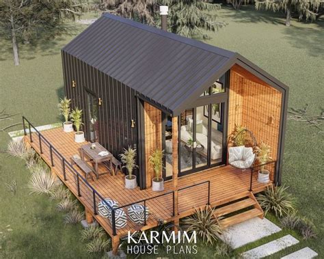 Modern Cabin House Plans 12x20 Log Cabin Floor Plan Small Etsy In