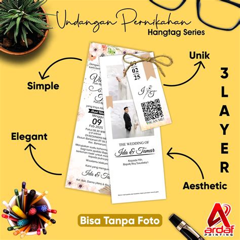Jual Undangan Pernikahan Hangtag Murah Undangan Unik Undangan