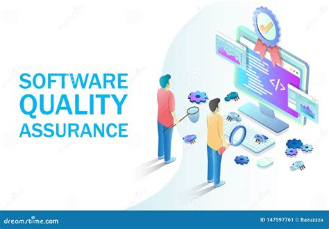 Software Quality Assurance Vector Concept For Web Banner Website Page