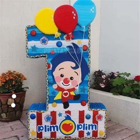 Piñata De Cumpleaños Y Fiestas Payasito Plim Plim N1 Az en venta en