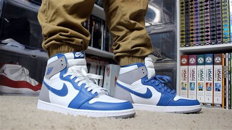EARLY LOOK AIR JORDAN 1 TRUE BLUE Detailed Review On Foot YouTube