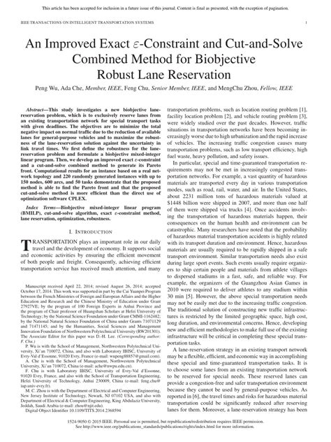 pdf an improved exact epsilon constraint and cut and solve combined method for biobjective