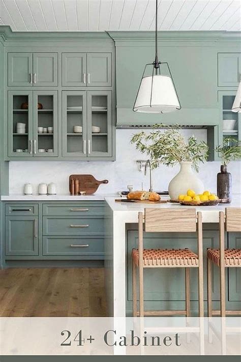 Backsplash For Green Cabinets Complete The Natural Feel Of Green