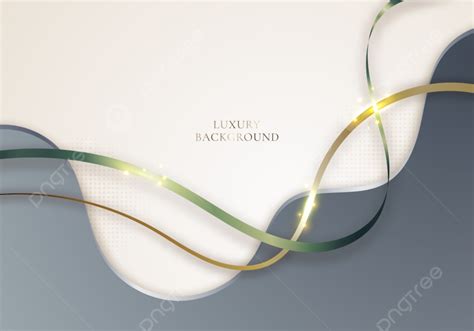 3d Modern Luxury Template Design White And Grey Wave Shape And Golden