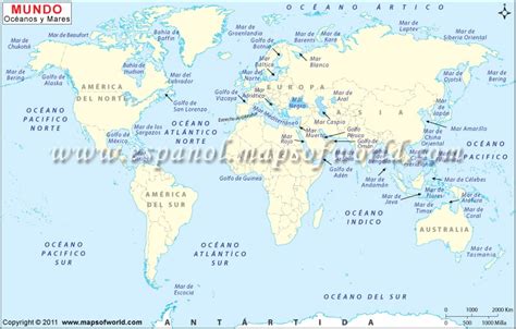 mapa del mundo con nombres de continentes y océanos 2046888 Vector en