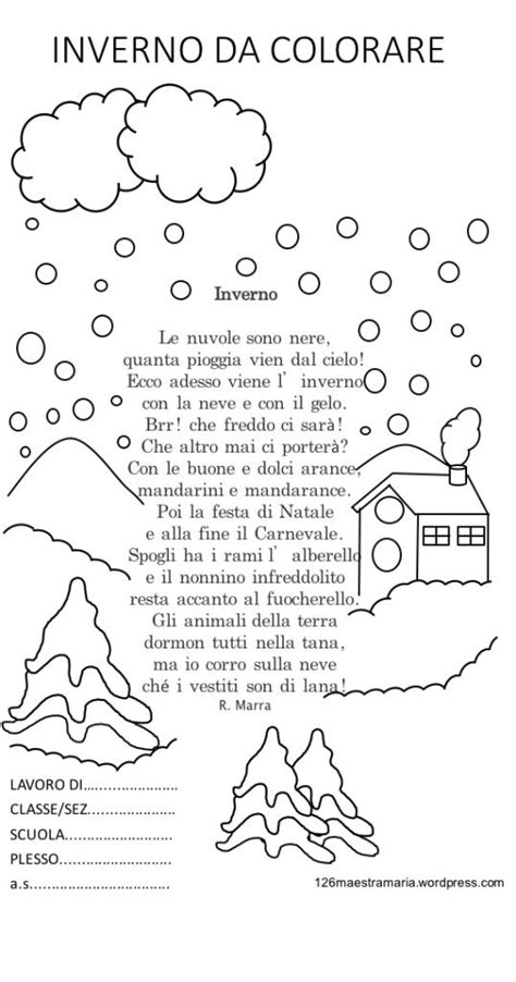 Maestra Mary Disegni Da Colorare Inverno Scuola Primaria Ronald Combs