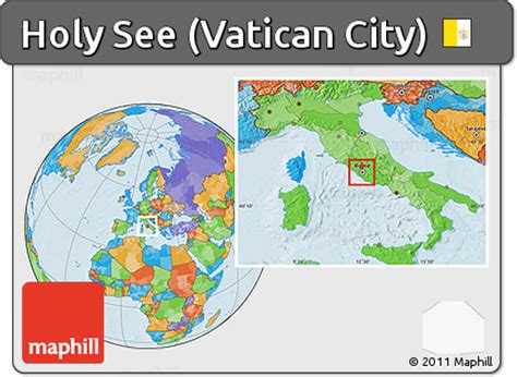 Free Political Location Map Of Holy See Vatican City