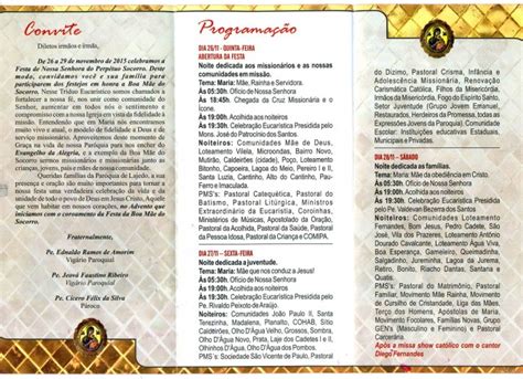 Lajedo PE Programação da Festa de Nossa Senhora do Perpétuo Socorro
