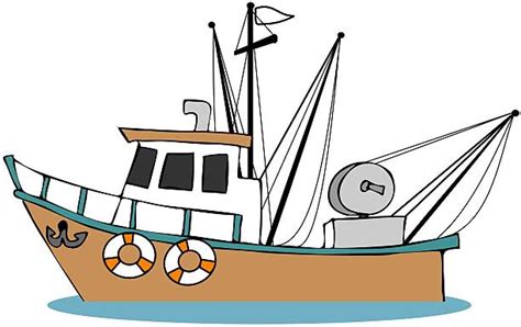 Fishing Boat Line Drawing At PaintingValley Explore Collection Of