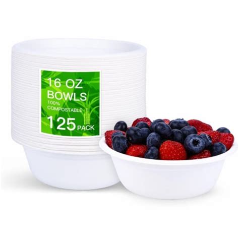 100 Home Compostable 16 Oz Paper Bowls 125 Pack Disposable Bowls