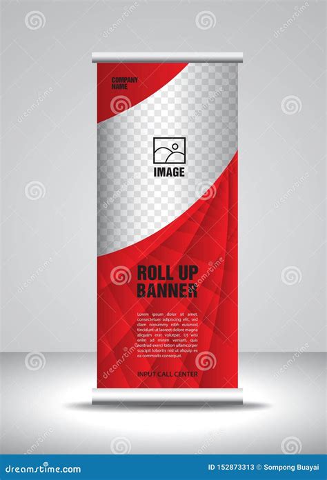 Vermelho Role Acima O Vetor Do Molde Da Bandeira Bandeira Suporte