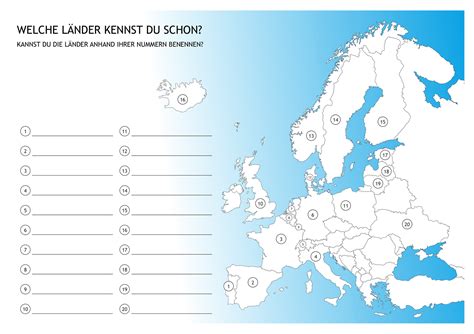 Europakarte Nr 1 Zum Beschriften Im Adobe Reader Unterrichtsmaterial