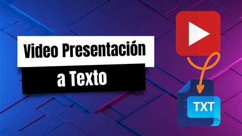Redacta Un Art Culo Usando Una Video Presentaci N Transcribir Video