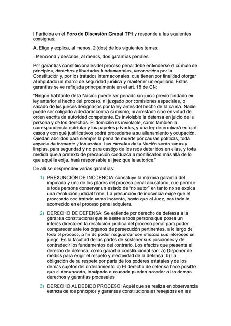 Tp1foro participacion en foro Participa en el Foro de Discusión