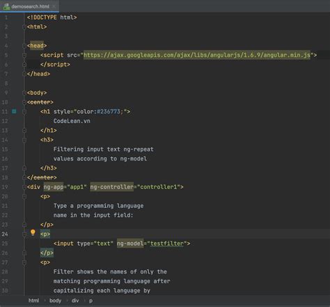 Angularjs 05 Ví Dụ Về TÌm KiẾm Dữ Liệu Với Ng Repeat Và Ng Filter Trong Angularjs