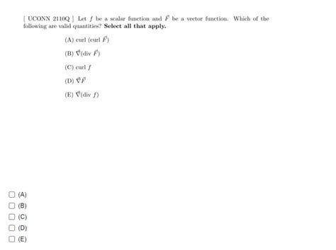 solved uconn 21100 let f be a scalar function and i be a
