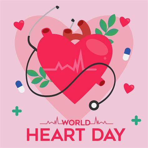 Premium Vector World Heart Day Vector Illustration