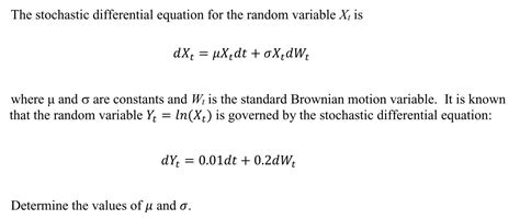 solved the stochastic differential equation for the random