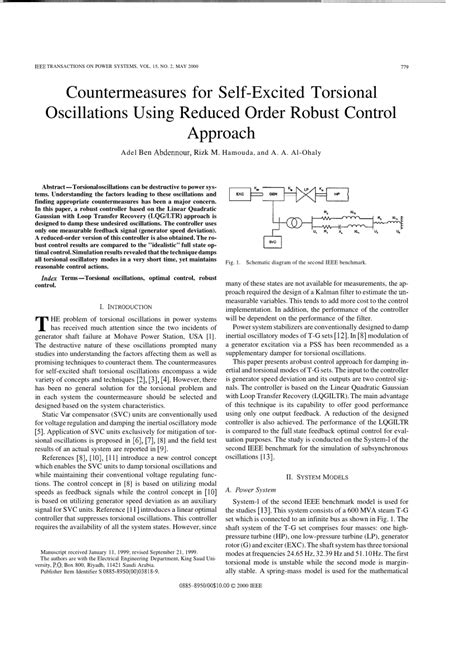 pdf countermeasures for self excited torsional oscillations using reduced order robust control