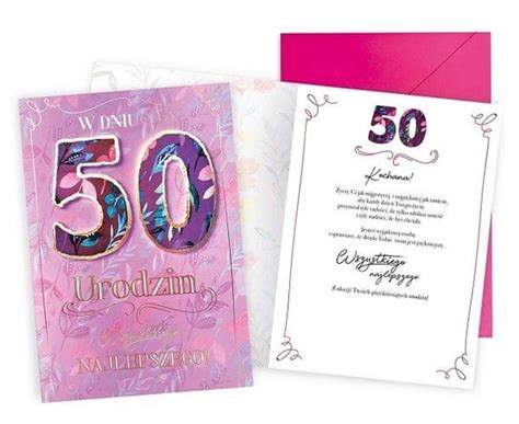 Kartka Na 50 Urodziny Dla Kobiety Dkp23 Kukartka Sklep EMPIK