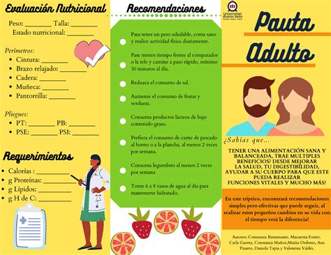 Tríptico Adulto Nutrición Universidad Andrés Bello Studocu