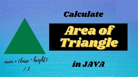 how to calculate area of triangle in java in hindi java programming tutorials youtube