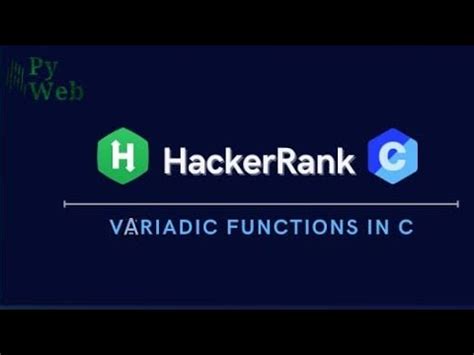 Variadic Functions In C C Hackerrank Solutions Youtube