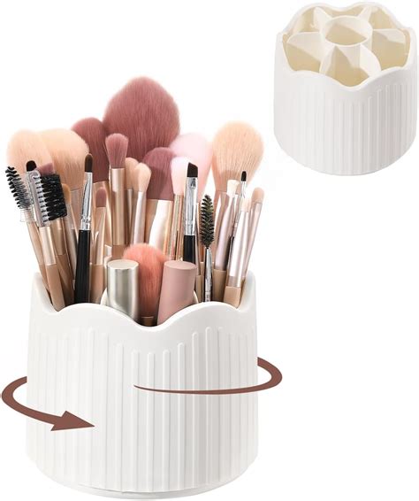 Amazon Anyoifax 360 Rotating Makeup Brush Holder 7 Slots Makeup
